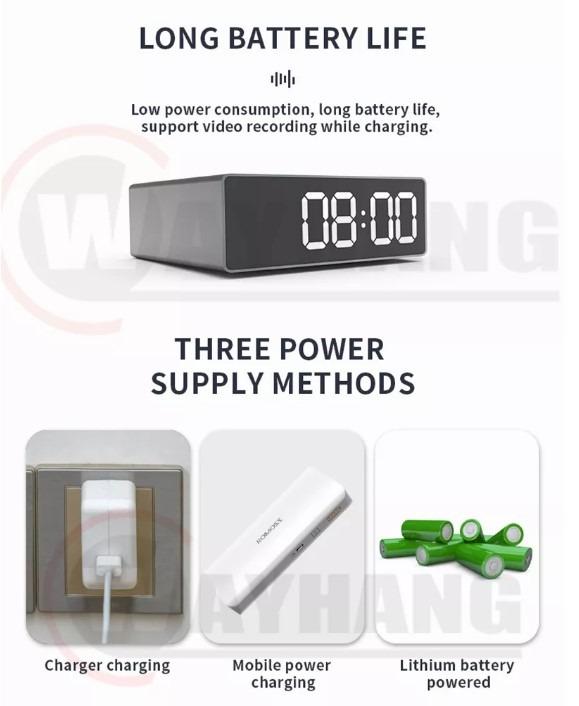 Lookcam APP 1080P Night Vision Hidden Spy Secret Wall Alarm Clock ...