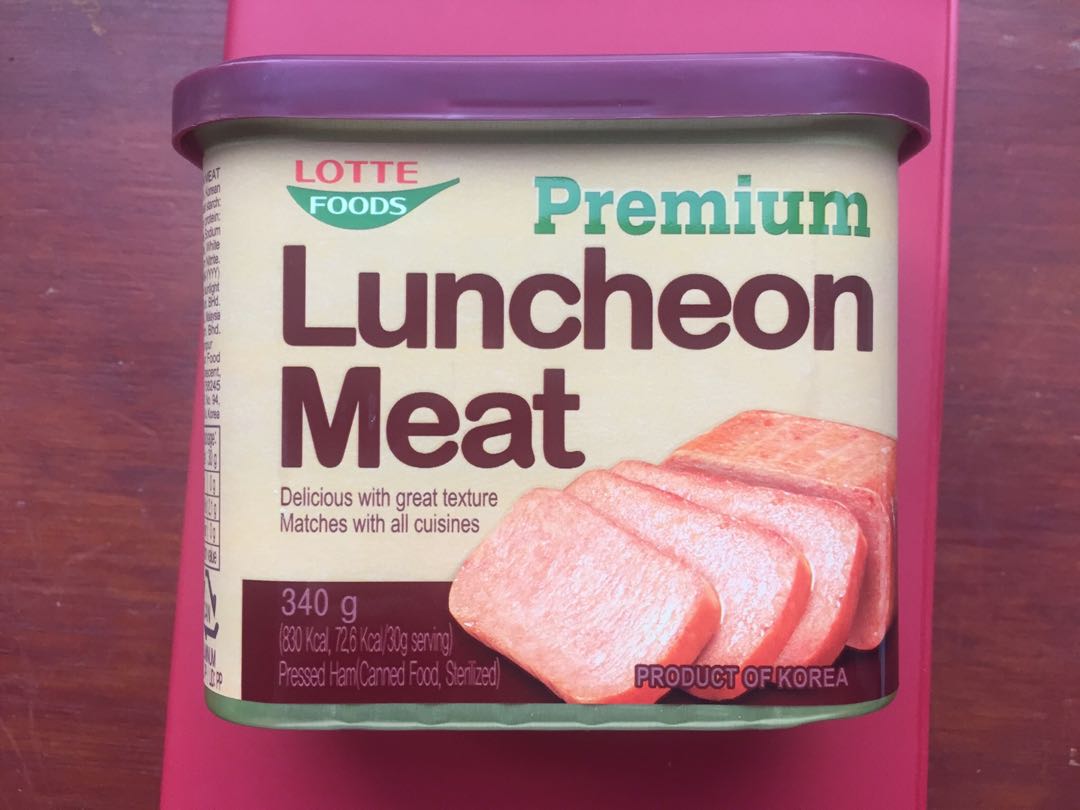 Lotte Luncheon Meat Premium, Food & Drinks, Packaged & Instant Food on Carousell