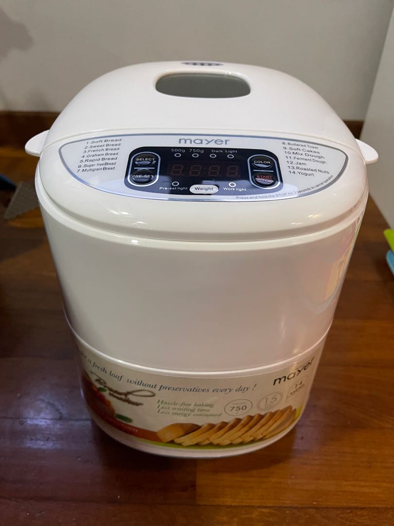 Mayer Multi Function Bread Maker, TV & Home Appliances, Kitchen ...