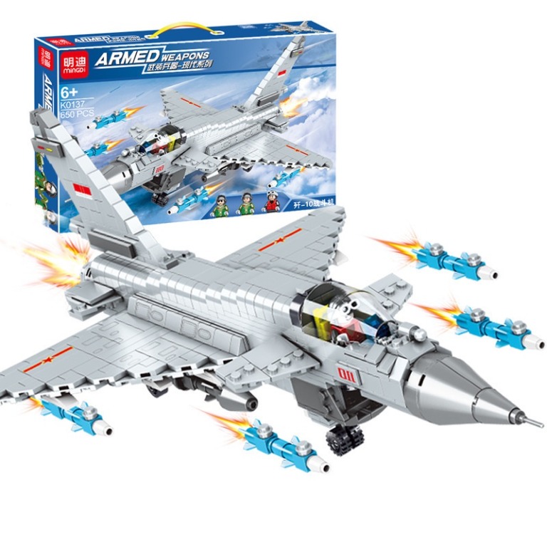 Military Flying Shark Jet Air Fighter Plane Model F22 J10 Boys Building ...