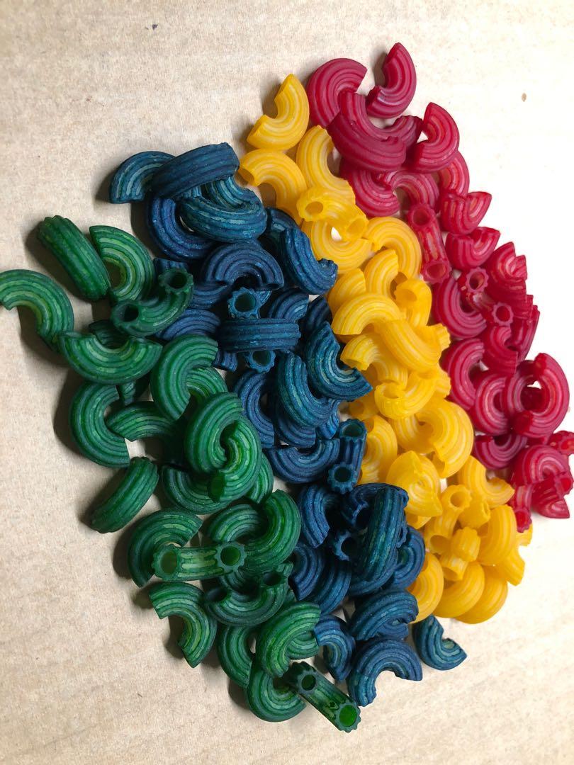Multi Colored Pasta Sensory Play Toys Art and Crafts 250ml Bottle Kids ...