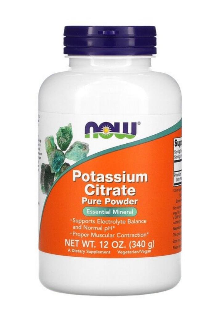 Now Foods Potassium Citrate Pure Powder, 12 oz (340 g), Health ...