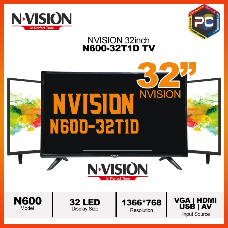 NVISION 32" N600-32T1D TV, TV & Home Appliances, TV & Entertainment, TV ...