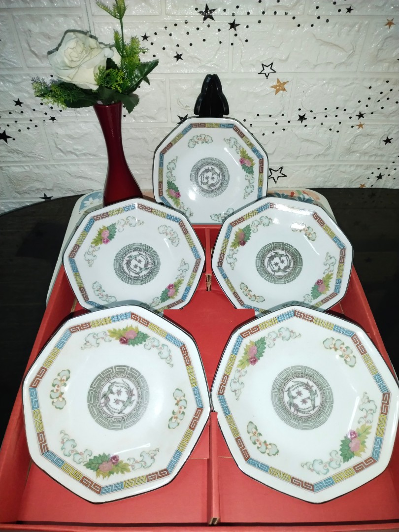 Octagon Oriental Pasta Plate, Furniture & Home Living, Kitchenware ...