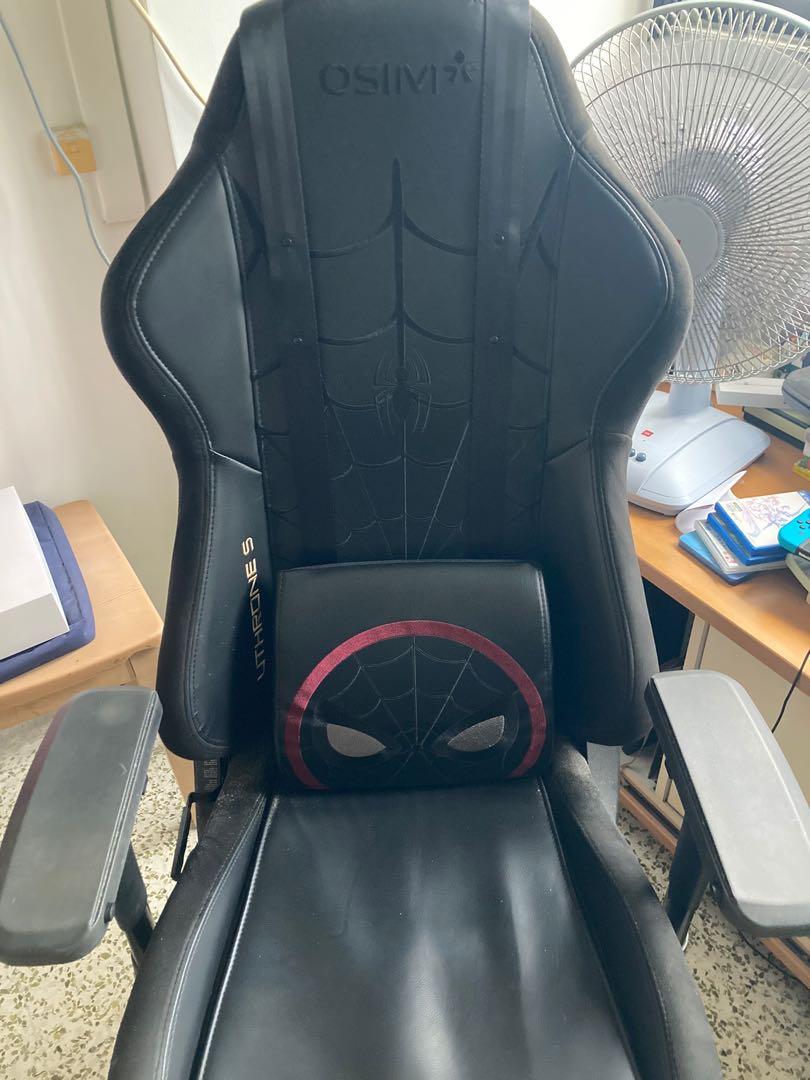 OSIM Marvel Gaming Chair (Spiderman), Furniture & Home Living ...