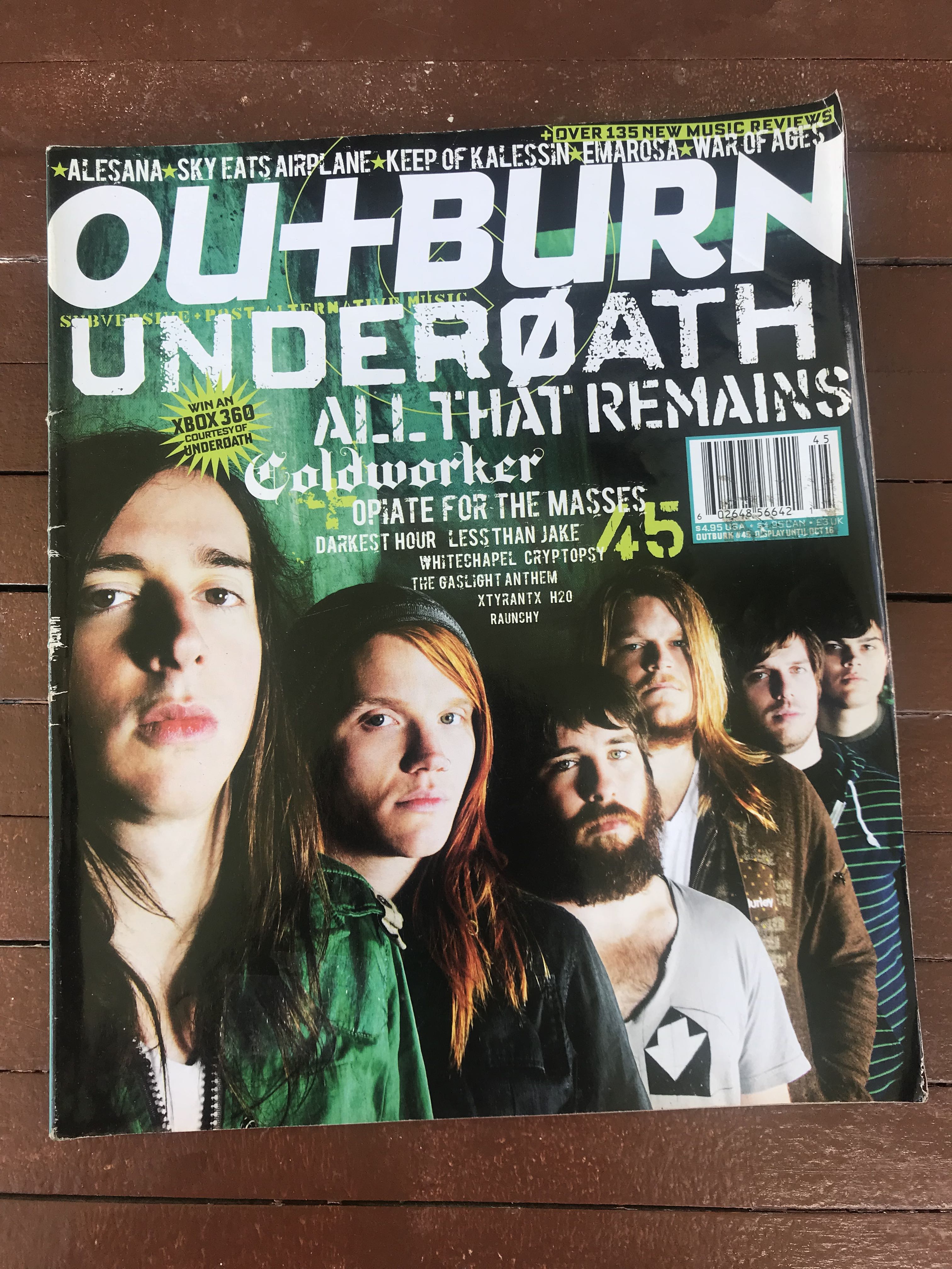 Outburn magazine featuring Underoath, Hobbies & Toys, Books & Magazines ...