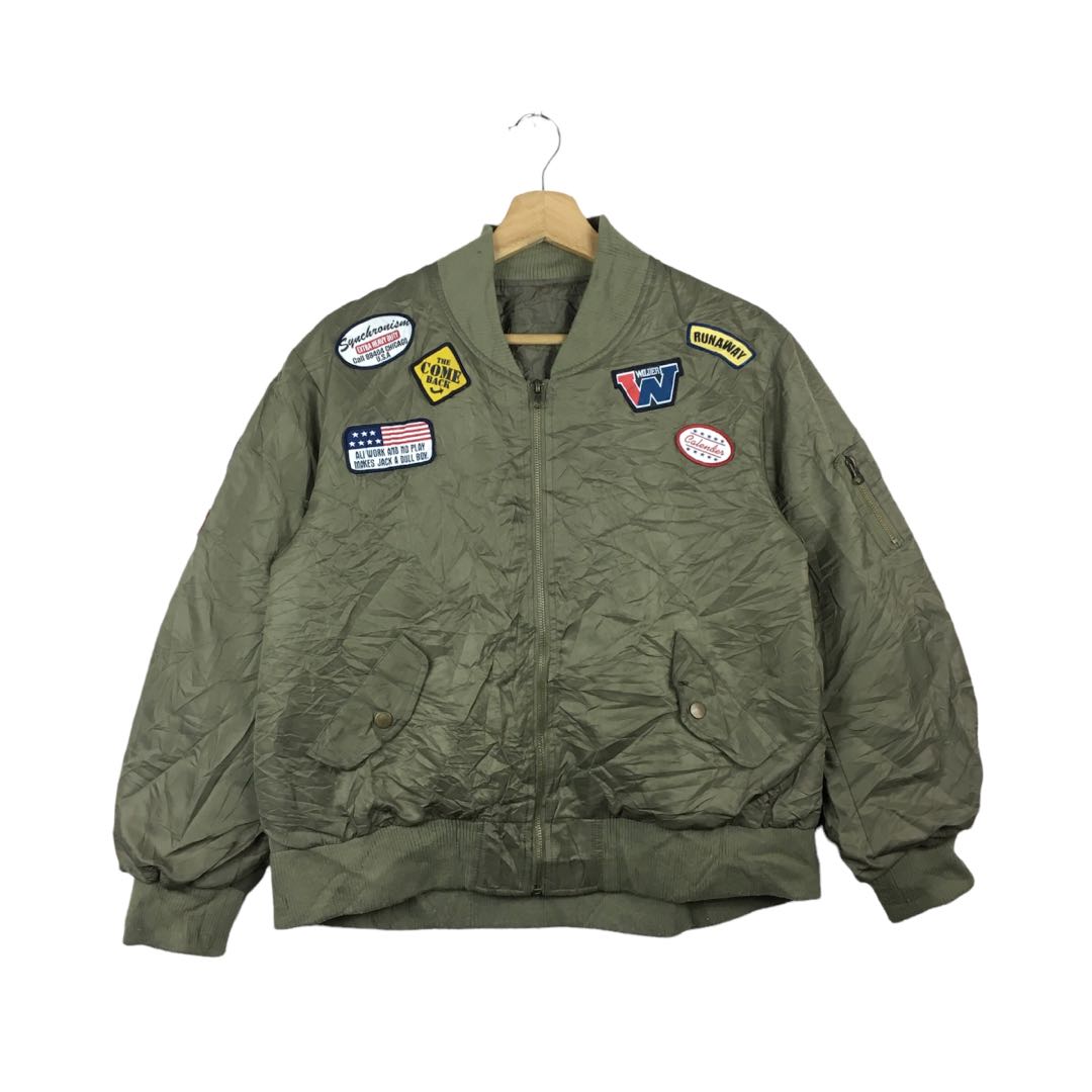Patches Bomber Jacket, Men's Fashion, Coats, Jackets and Outerwear on ...