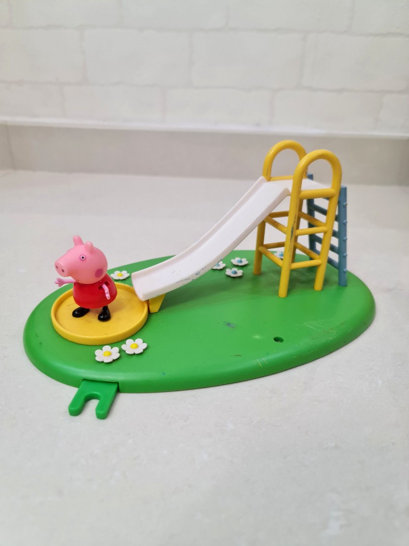 Peppa Pig Slide with Figurine, Hobbies & Toys, Toys & Games on Carousell
