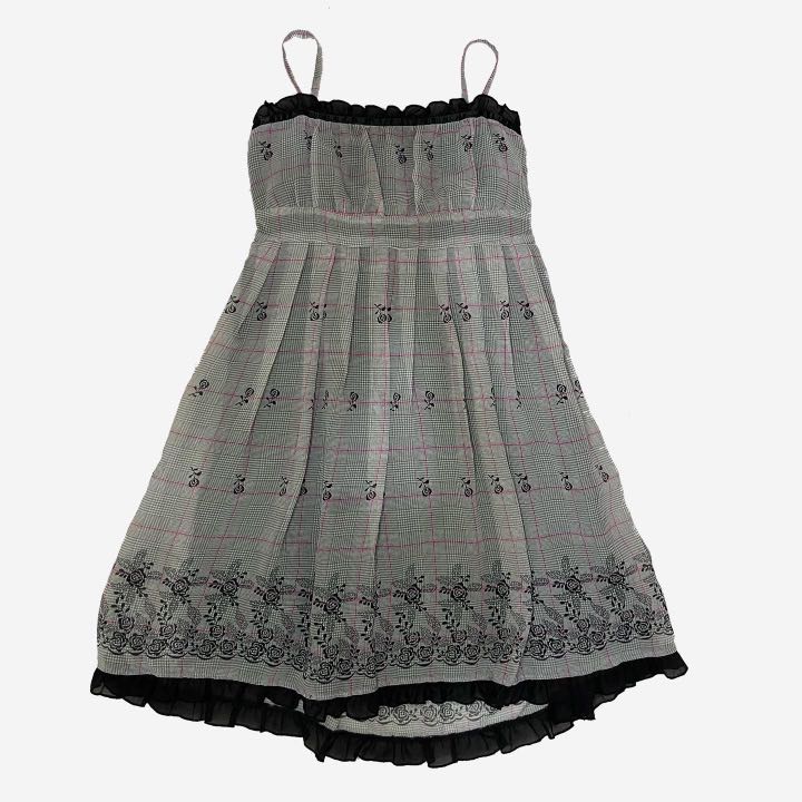 Plaid Roses Dress, Women's Fashion, Dresses & Sets on Carousell