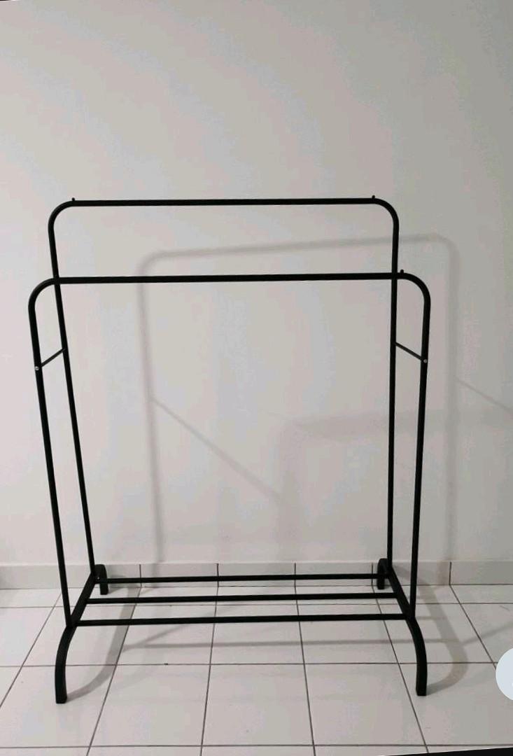 Rak Baju Double Pole Cloth Rack Rak Sidai Laundry Rack Clothes Rack ...