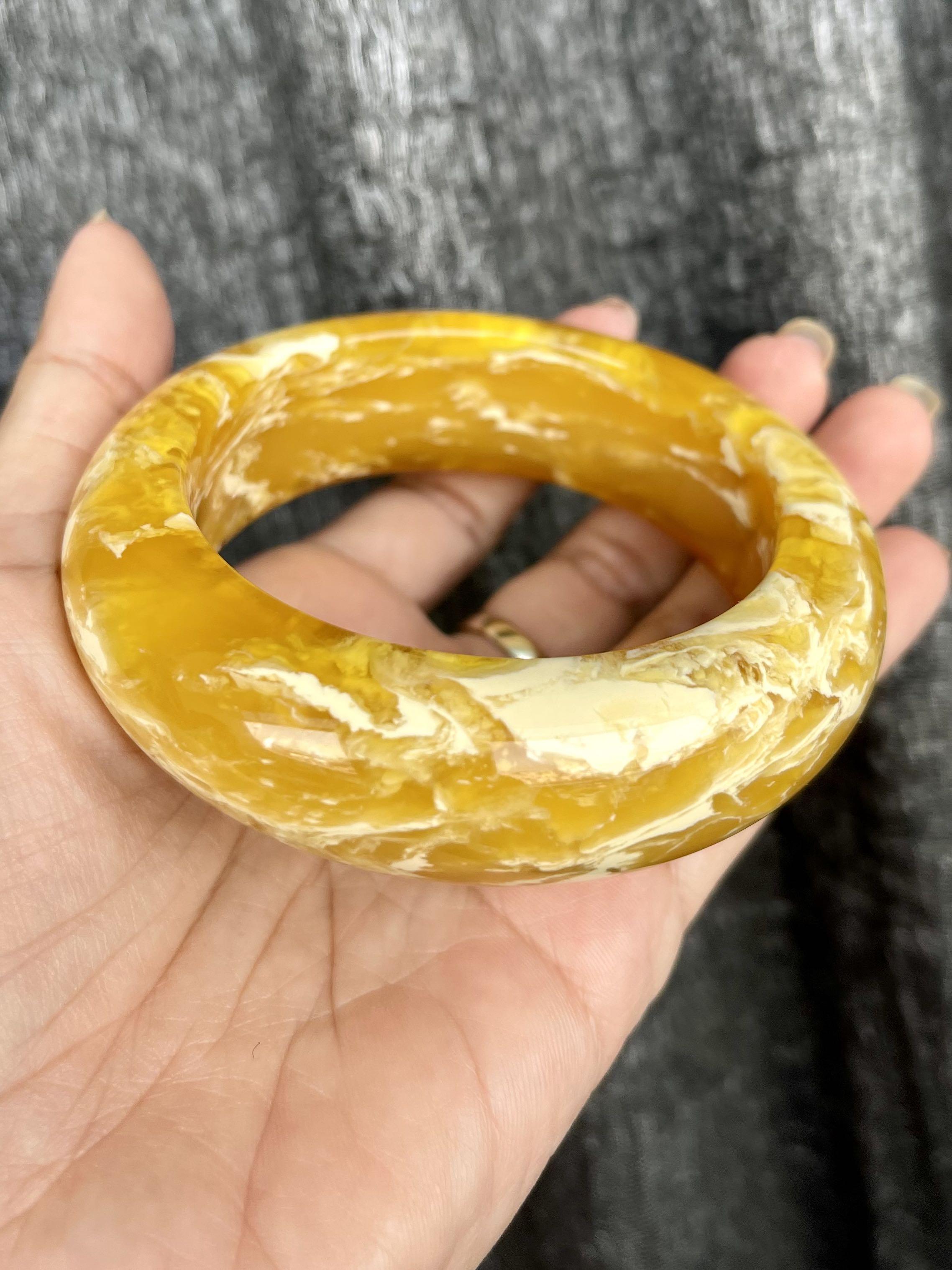 Rare Natural Amber Bangle, Women's Fashion, Jewelry & Organisers ...