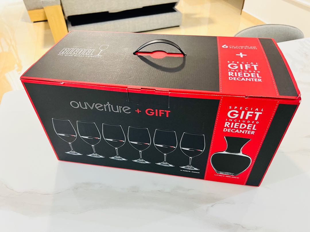 Riedel Red Wine Glass Set + Decanter, Furniture & Home Living ...