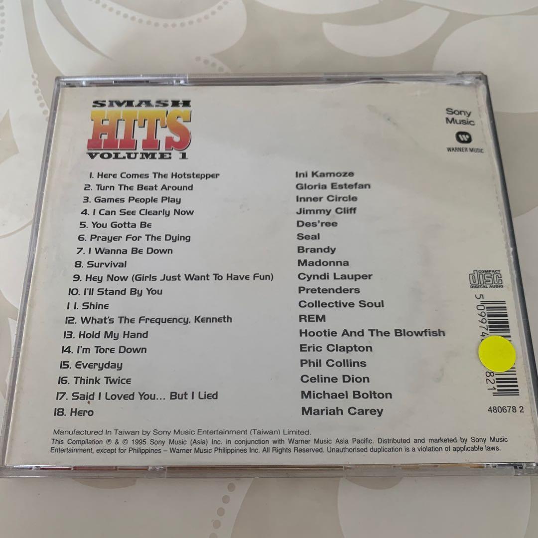 Smash Hits 1995 Taiwan K1 Version CD, Hobbies & Toys, Music & Media, CDs & DVDs on Carousell