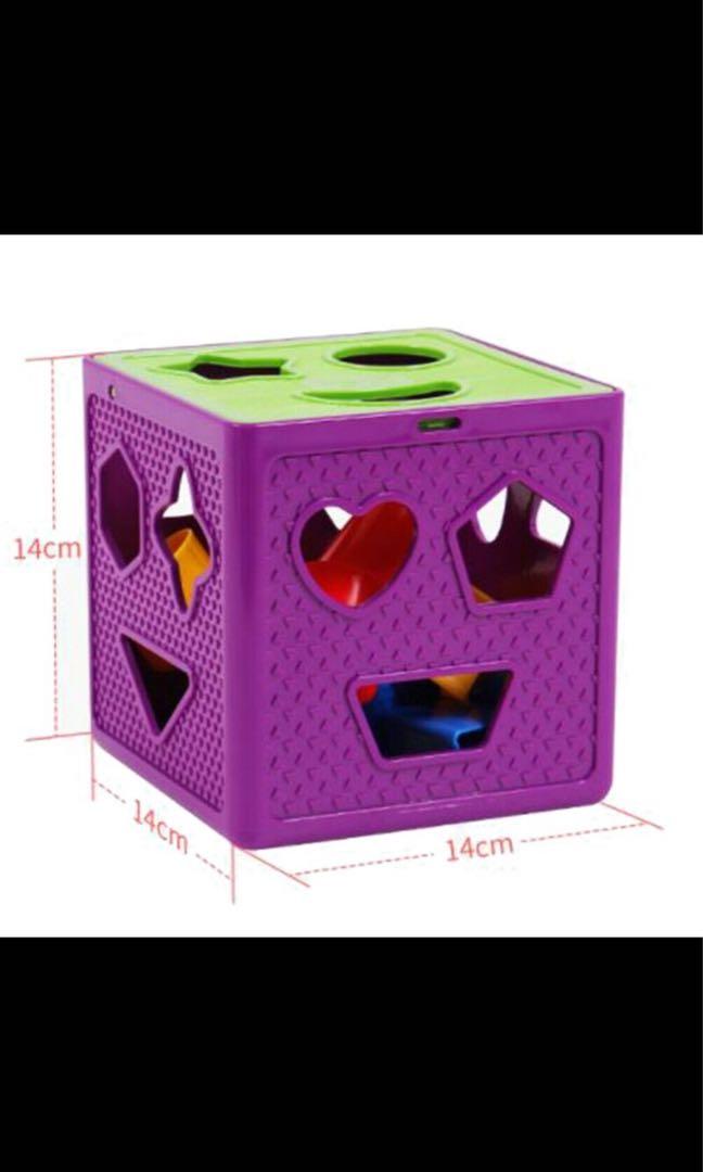 Square Baby Blocks Shape Sorter Toy Blocks Multi Shapes Color ...