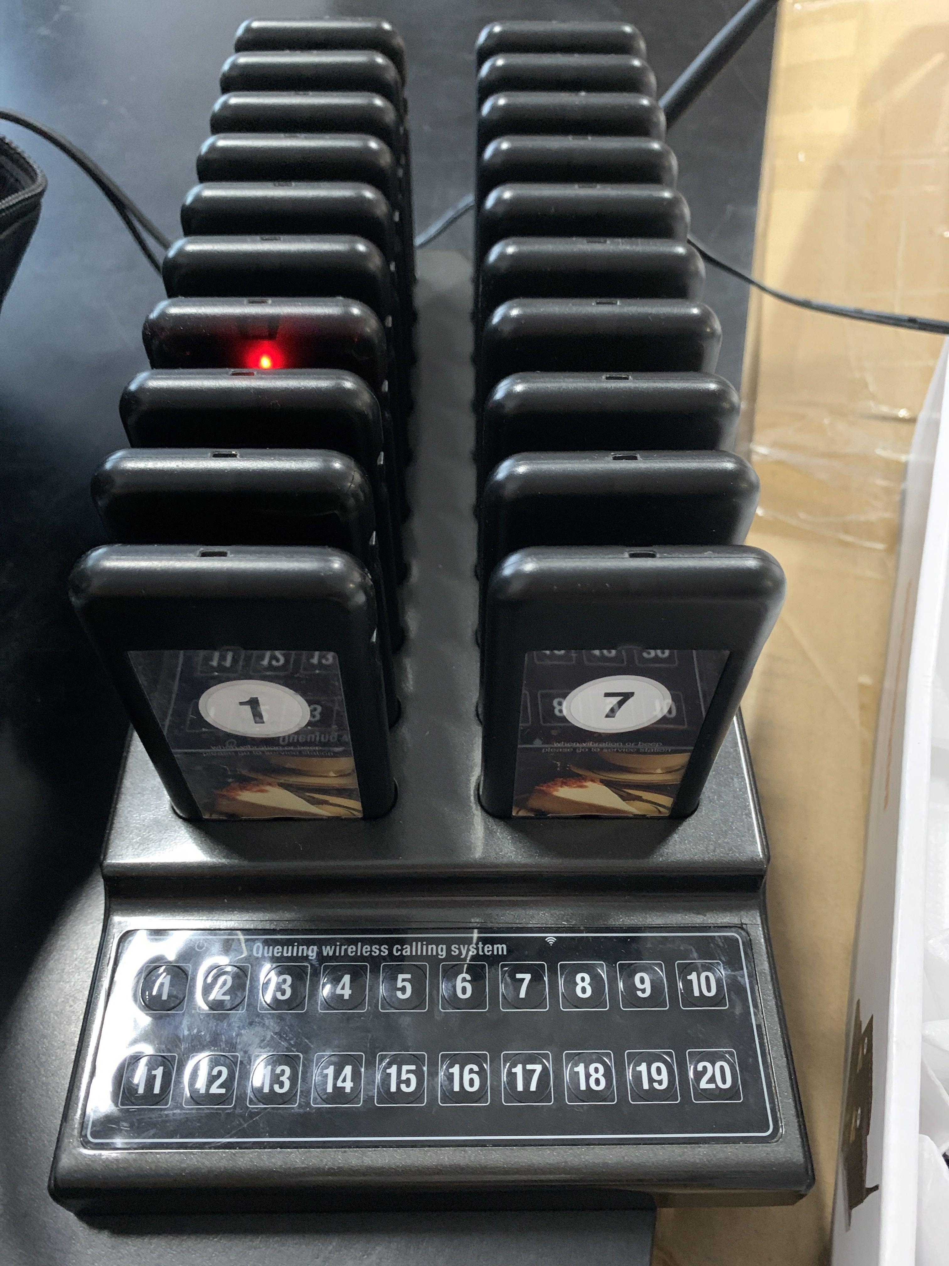 SU-68G Restaurant Pager 20 Channels 1KM Wireless Calling System Waiter ...