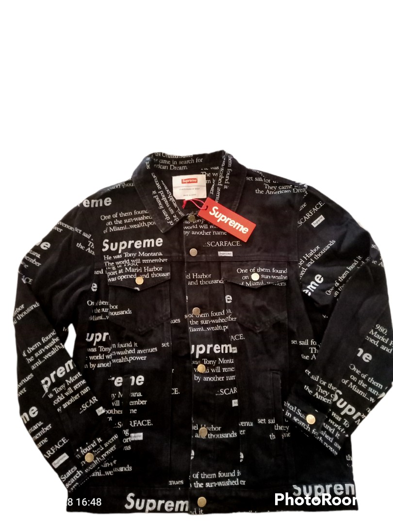 Supreme denim jacket AOP, Men's Fashion, Coats, Jackets and Outerwear ...