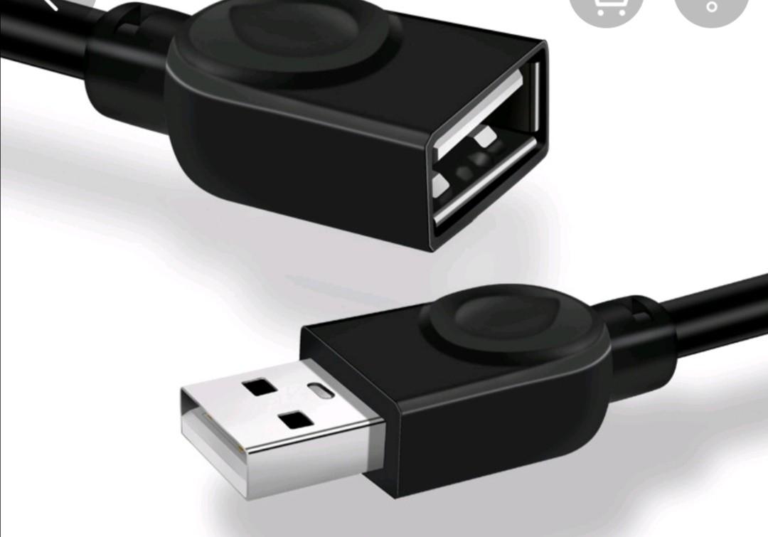 USB 2.0 Male to Female USB Cable,1.5m Extender Cord Wire Super Speed ...