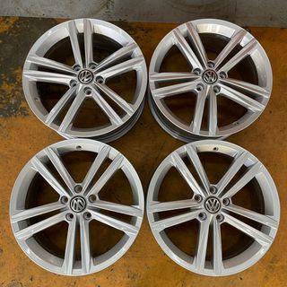 VW ORIGINAL DETROIT RIMS 18", Car Accessories, Tyres & Rims on Carousell