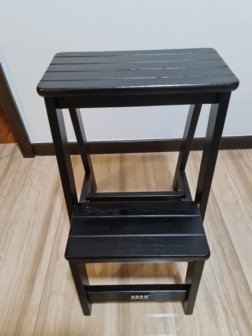 2 Step Wooden Ladder, Furniture & Home Living, Furniture, Other Home ...