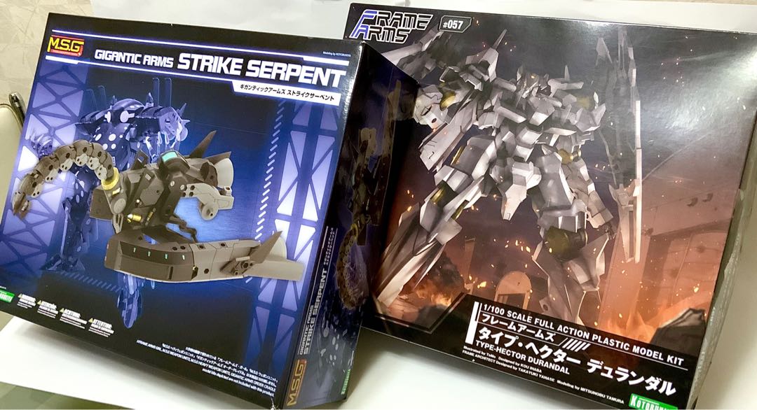 【兩盒全新特價】壽屋 MSG Strike Serpent & Frame Arms Type-Hector Durandal, 興趣及遊戲 ...