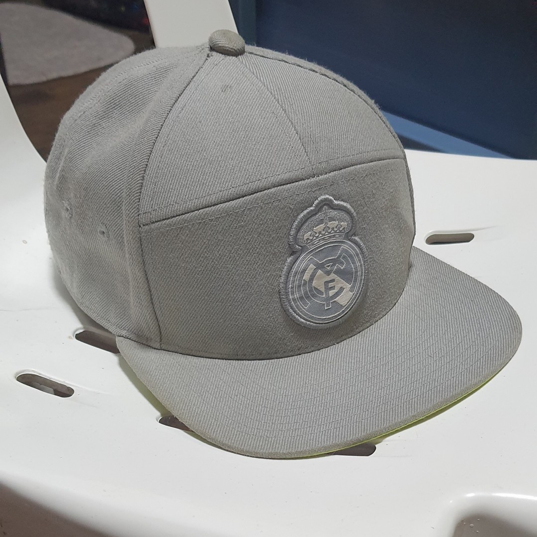 Adidas Real Madrid Snapback Cap Gray, Men's Fashion, Watches ...