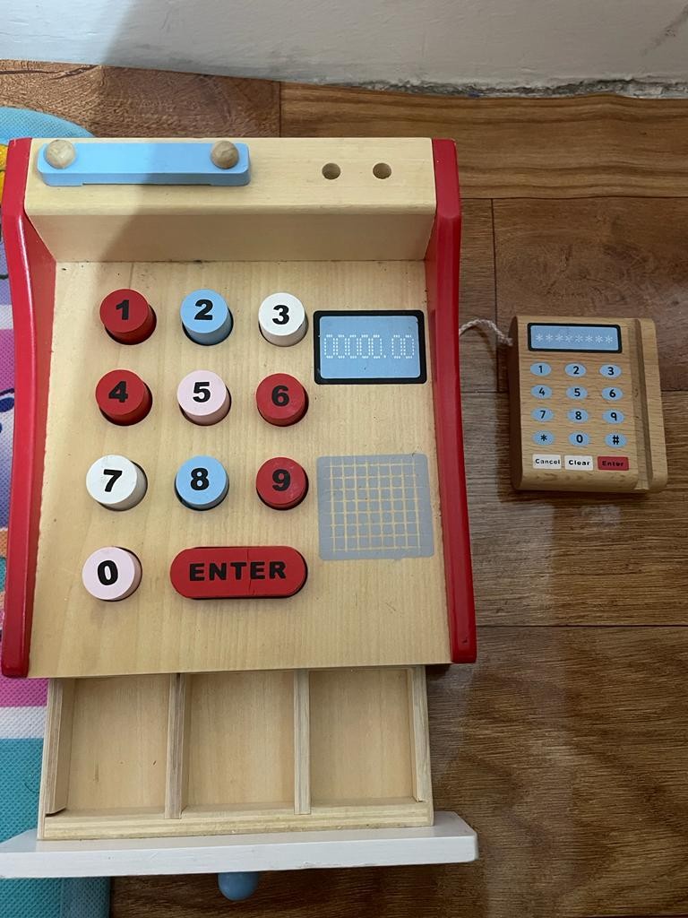aldi wooden cash register on Carousell