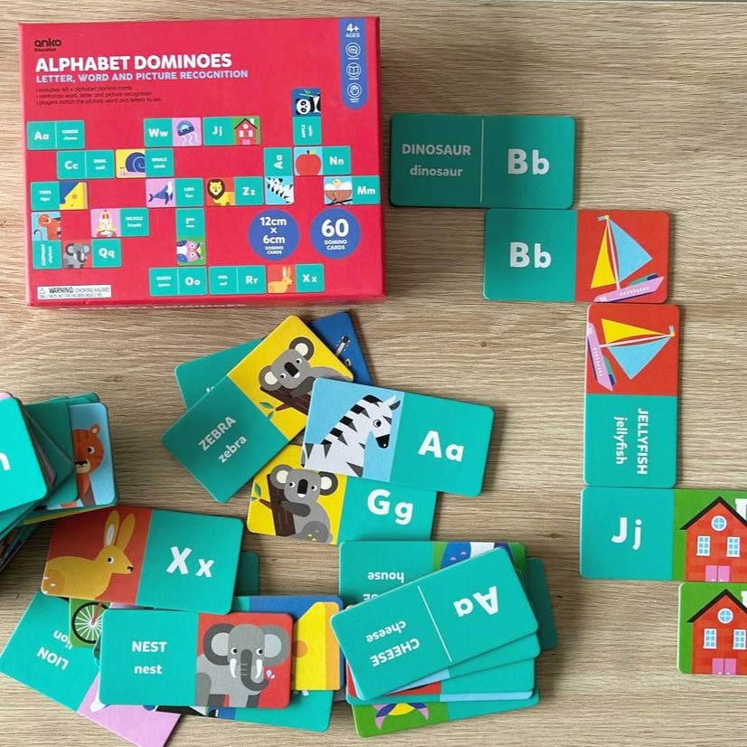 Alphabet dominoes, Hobbies & Toys, Toys & Games on Carousell