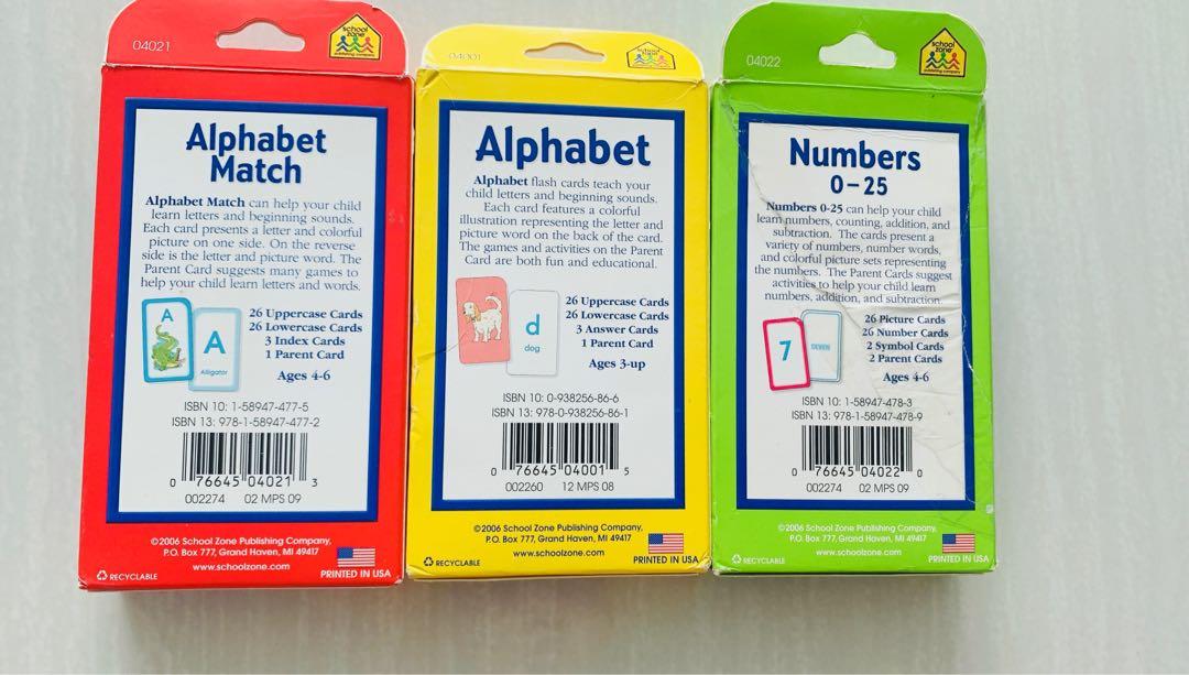 Alphabet upper & lower case & Numbers flashcards, Hobbies & Toys, Books ...