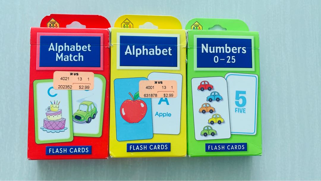 Alphabet upper & lower case & Numbers flashcards, Hobbies & Toys, Books ...