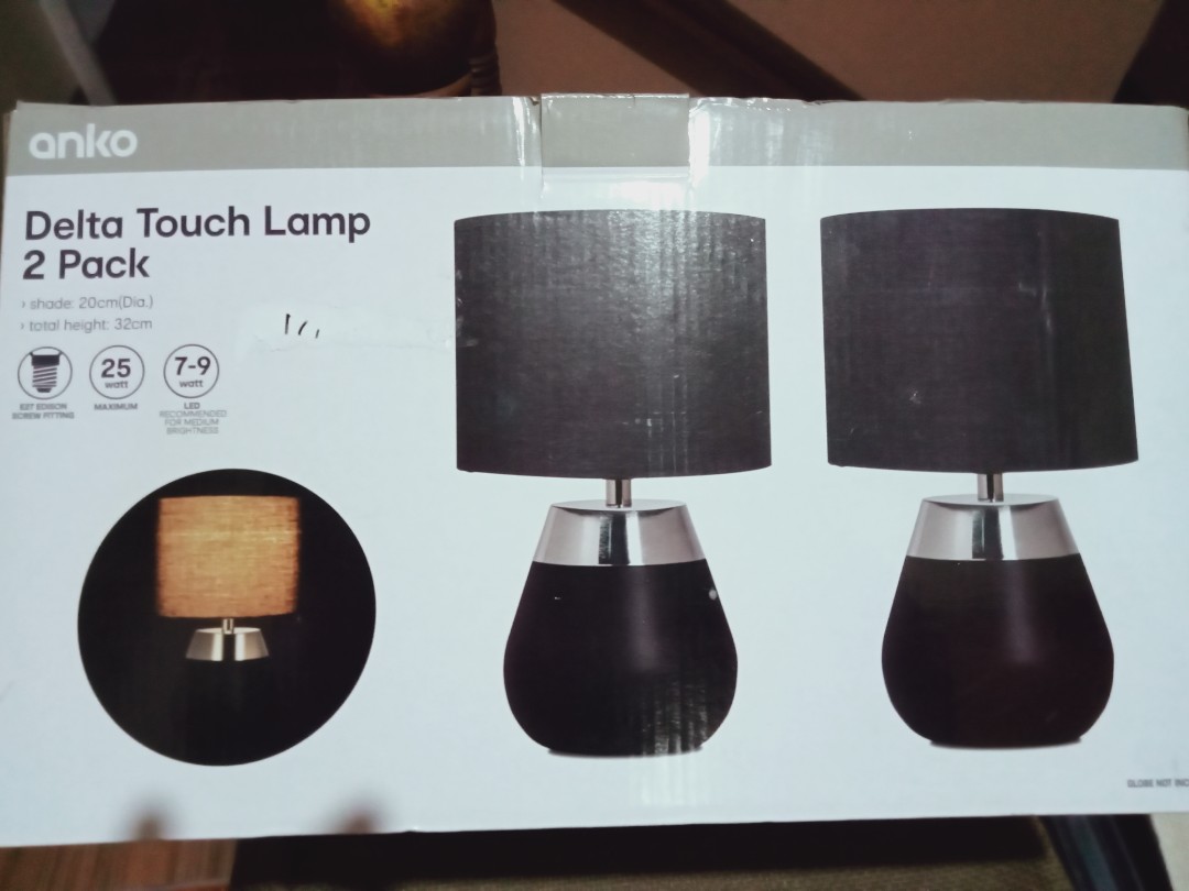 Anko Delta Touch Lamp, Furniture & Home Living, Lighting & Fans ...