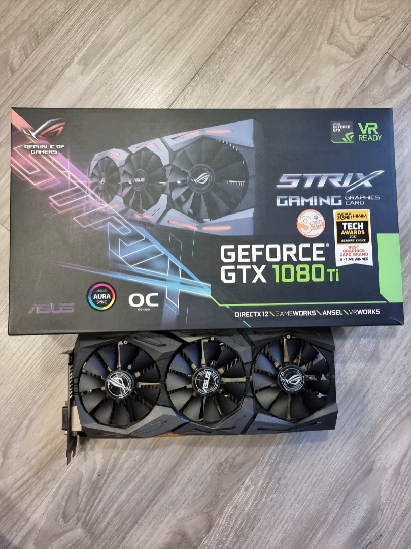 Asus ROG STRIX GTX 1080TI O11G GAMING (GTX 1080 Ti), Computers & Tech ...
