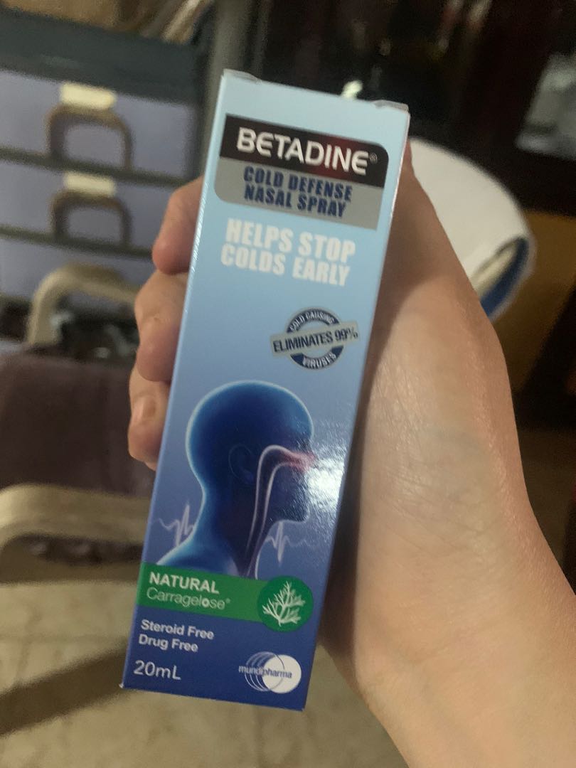 Betadine adult nasal spray, Health & Nutrition, Health Supplements ...