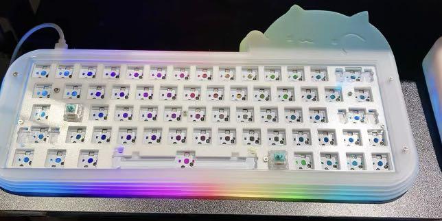 Bongo Cat Acrylic 60% Keyboard Kit, 電腦＆科技, 電腦周邊及配件, 電腦鍵盤及相關產品 - Carousell