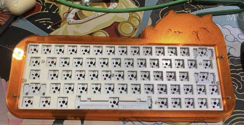 Bongo Cat Acrylic 60% Keyboard Kit, 電腦＆科技, 電腦周邊及配件, 電腦鍵盤及相關產品 - Carousell