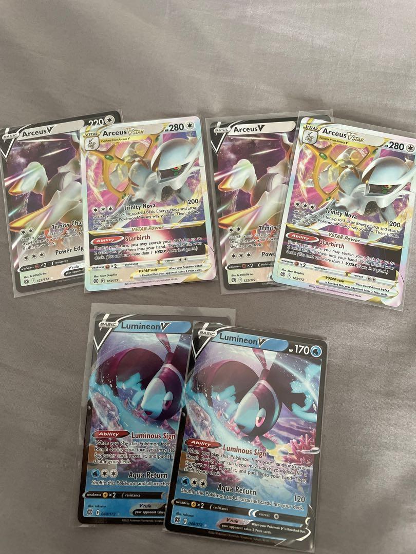 Brilliant stars tcg pokemon arcus v star lumineon, Hobbies & Toys ...