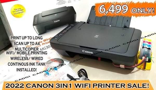 CANON 3IN1 PRINTER WITH CONTINOUS INK TANK INSTALLED, Computers & Tech ...