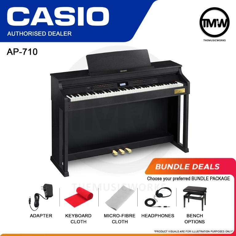 [RAYA SALE] Casio Digital Piano AP-710 Black 88 keys Weighted Hammer ...