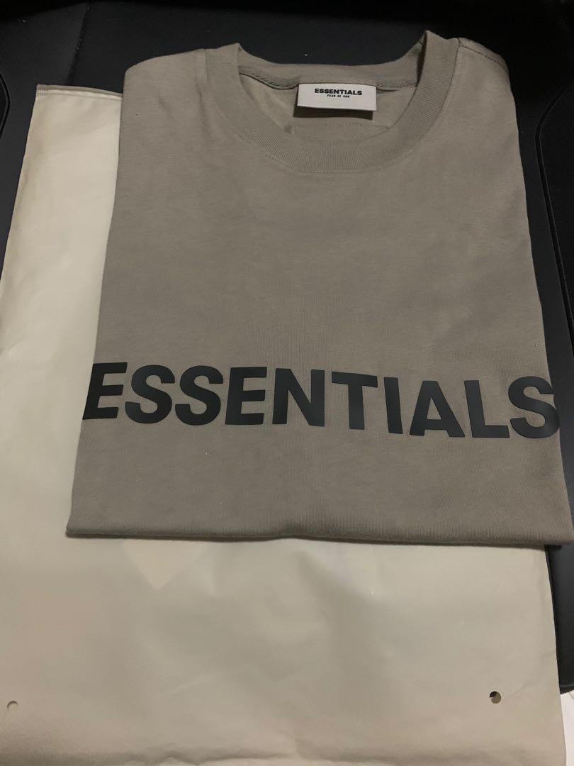 Essentials FOG tee cement, Men's Fashion, Tops & Sets, Tshirts & Polo ...