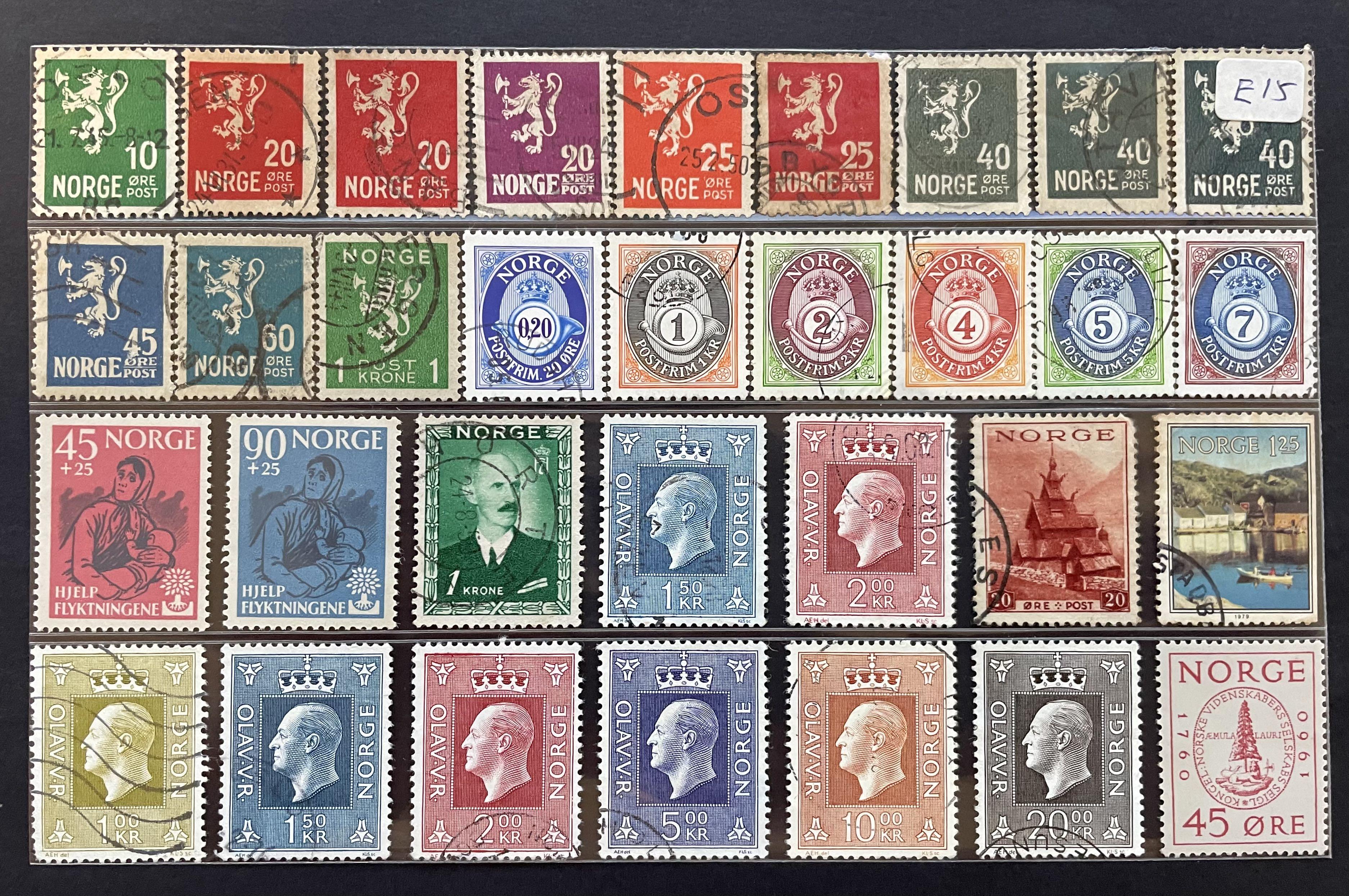 Europe Norway Emblems, Flags, Famous People, Post Horn & Scenery Mint ...