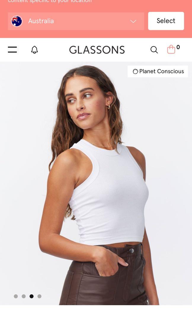 Glassons Racer Back Cropped Tank, Women's Fashion, Tops, Sleeveless on ...