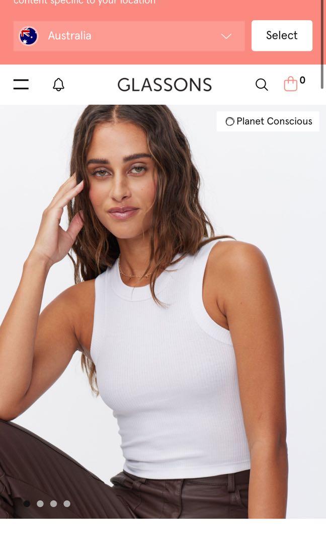 Glassons Racer Back Cropped Tank, Women's Fashion, Tops, Sleeveless on ...