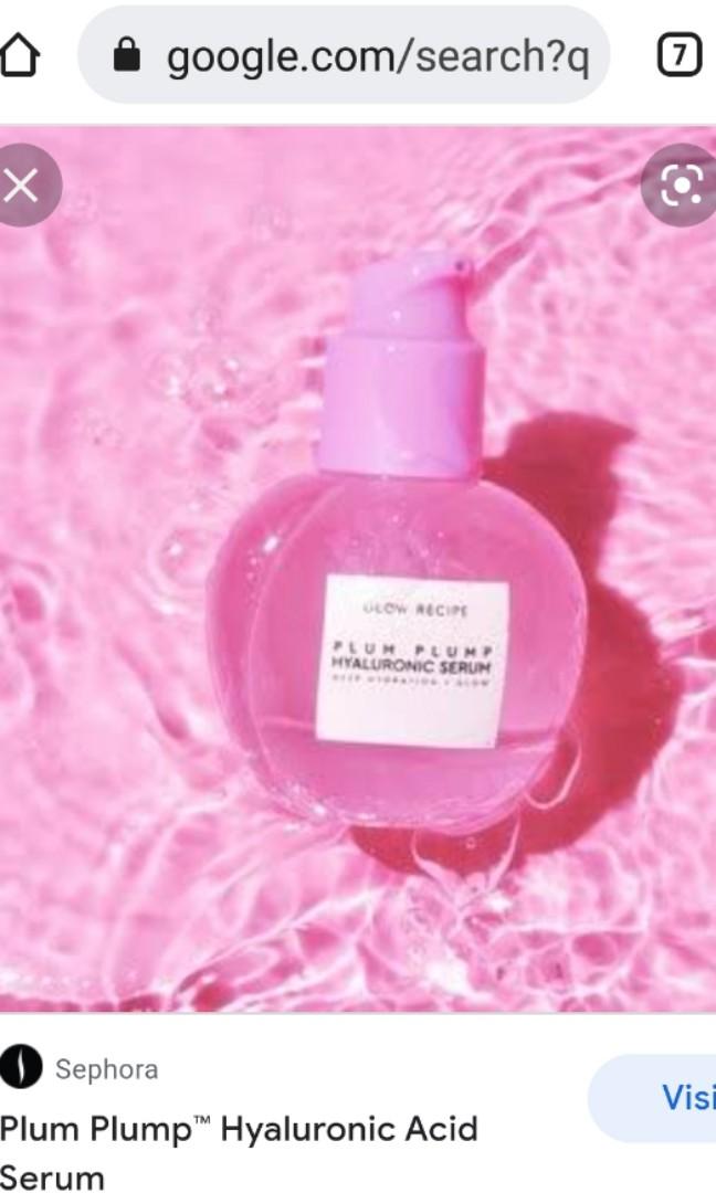 Glow recipe Plum pump hyaluronic acid serum, Beauty & Personal Care ...