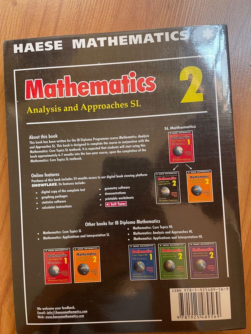 IB Haese Maths A&A SL, Hobbies & Toys, Books & Magazines, Textbooks on ...