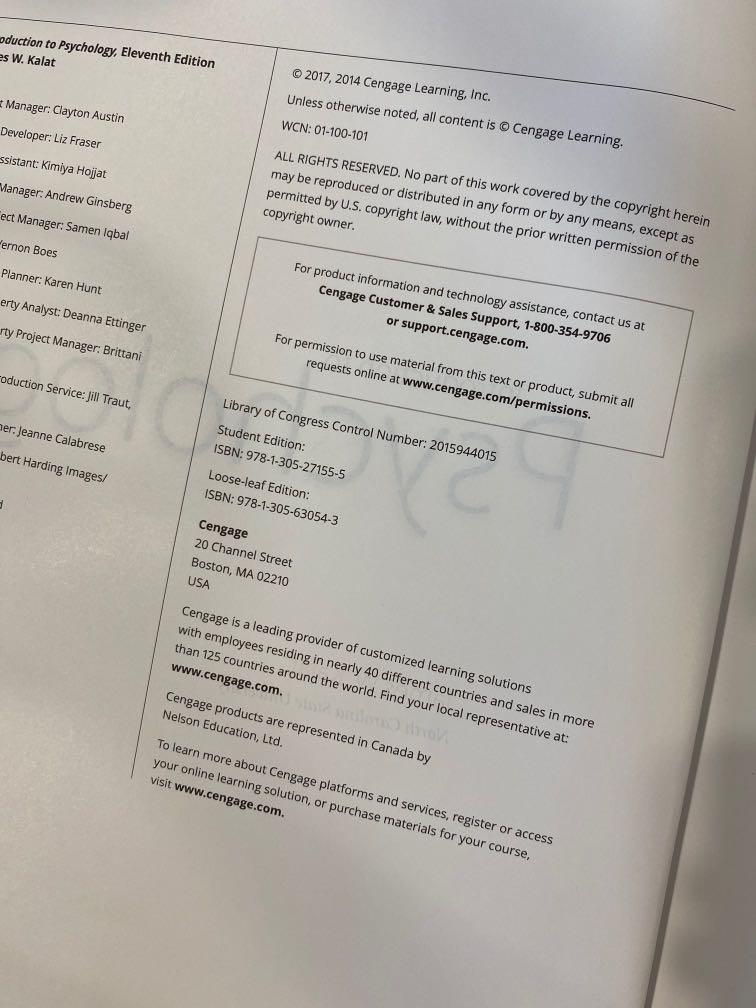 Introduction to Psychology - James Kalat, Hobbies & Toys, Books ...