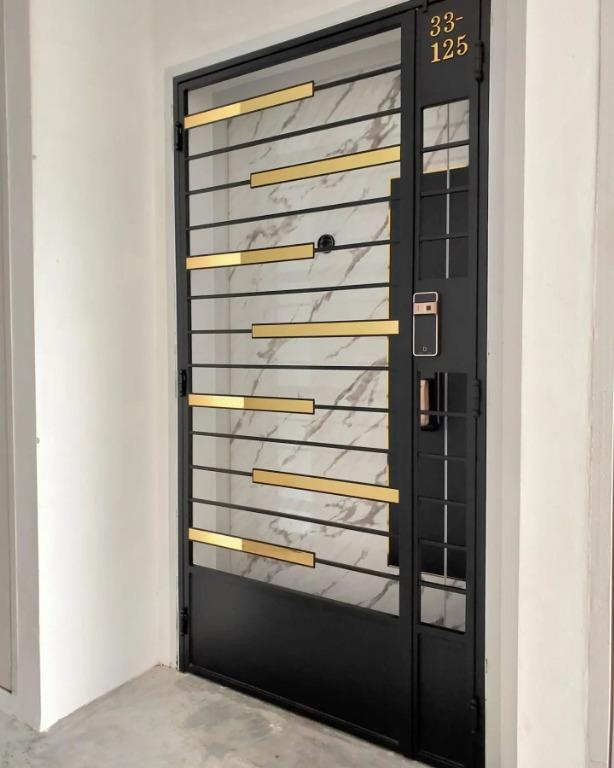 Kato 2K Gold HDB Gate, Furniture & Home Living, Security & Locks, Locks ...