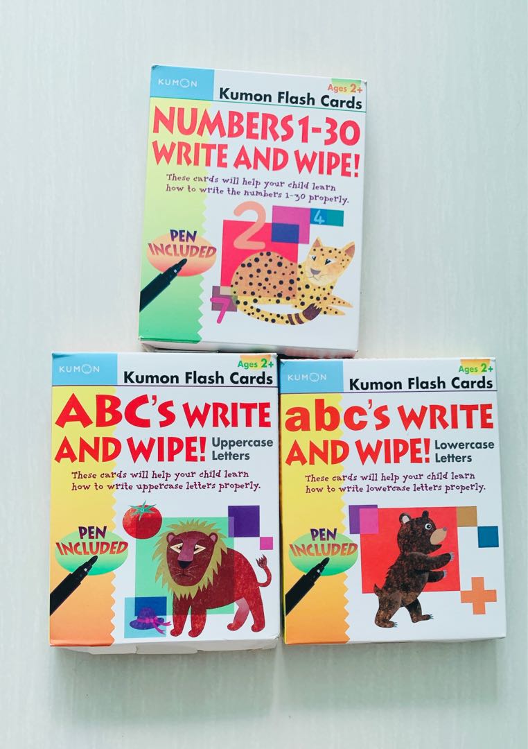 Kumon Flash cards Upper & lower cases ABC & numbers, Hobbies & Toys ...