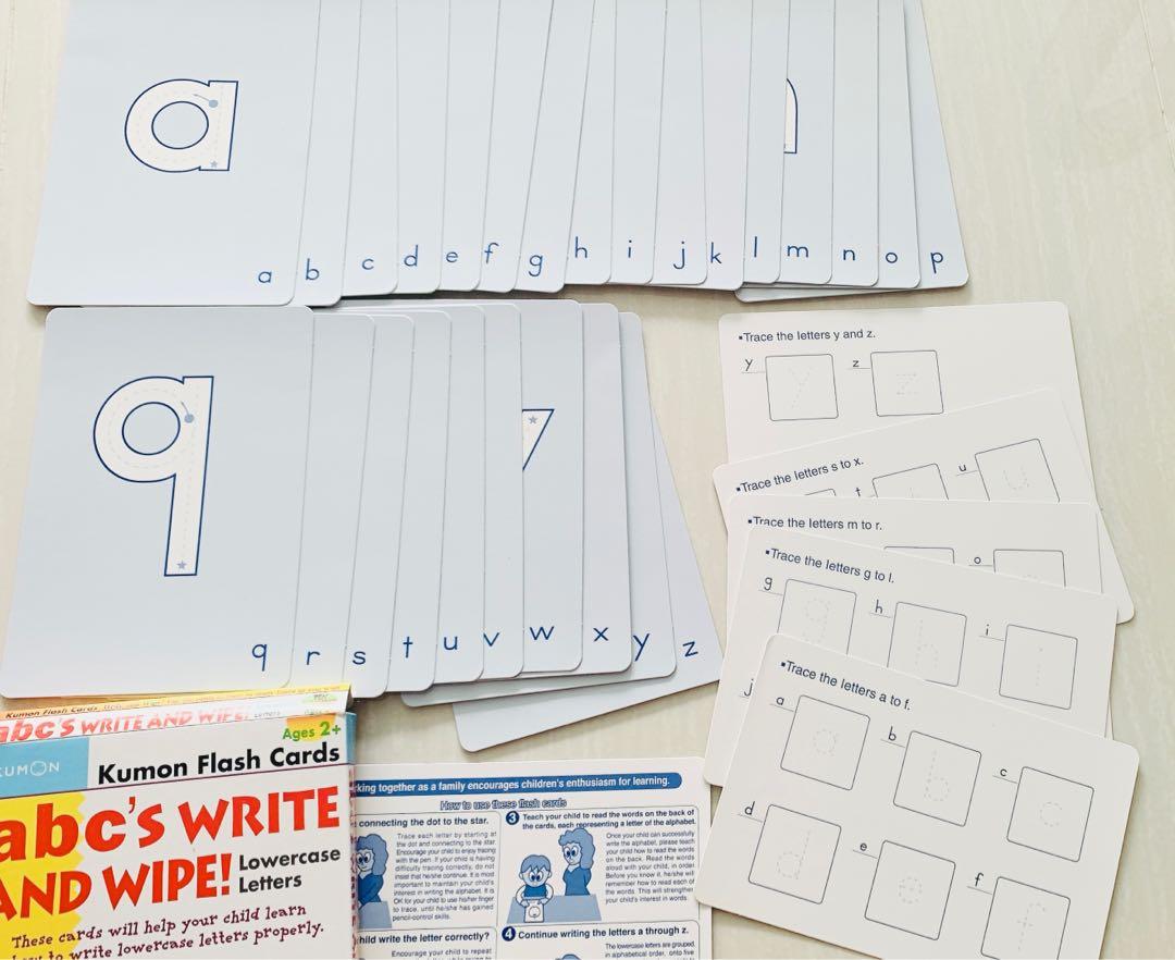 Kumon Flash cards Upper & lower cases ABC & numbers, Hobbies & Toys ...