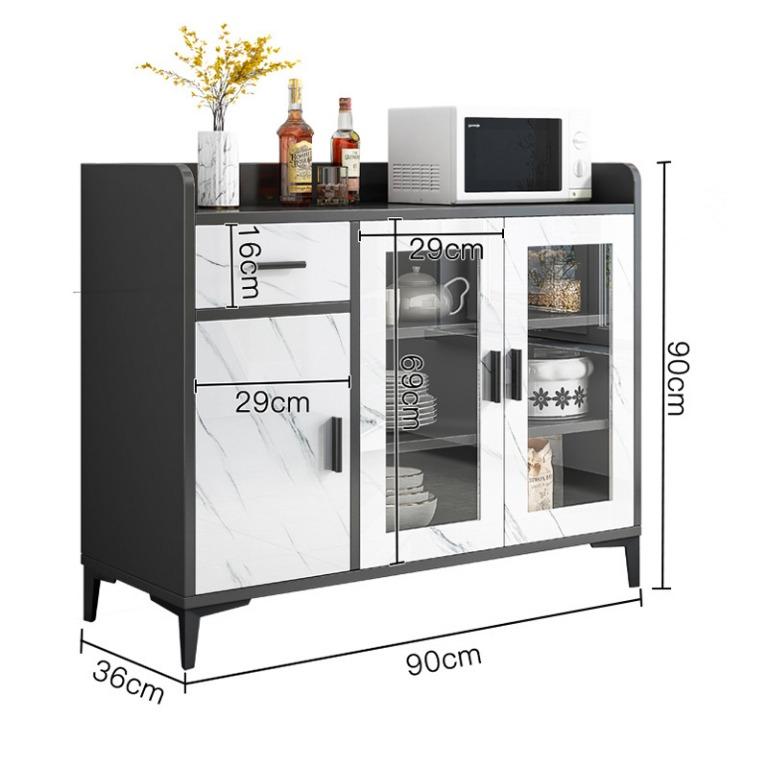 Laurel New 90cm High Kitchen Cabinet Storage Cabinet, Furniture & Home ...