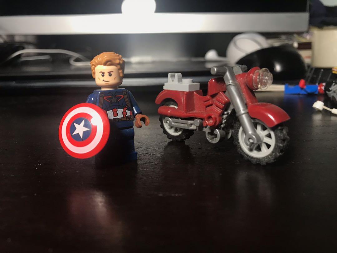 LEGO Marvel Civil War Steve Rogers & Bike, Hobbies & Toys, Toys & Games ...
