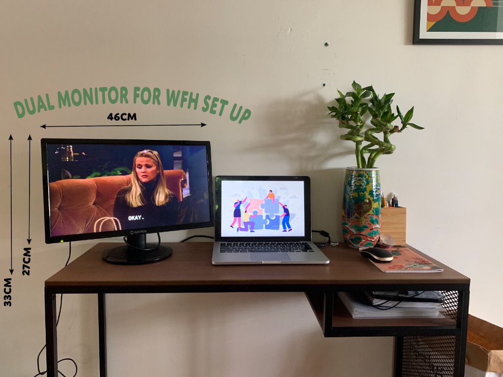 Monitor Screen (good for WFH set up!), 電腦＆科技, 電腦周邊及配件, 電子屏幕 - Carousell